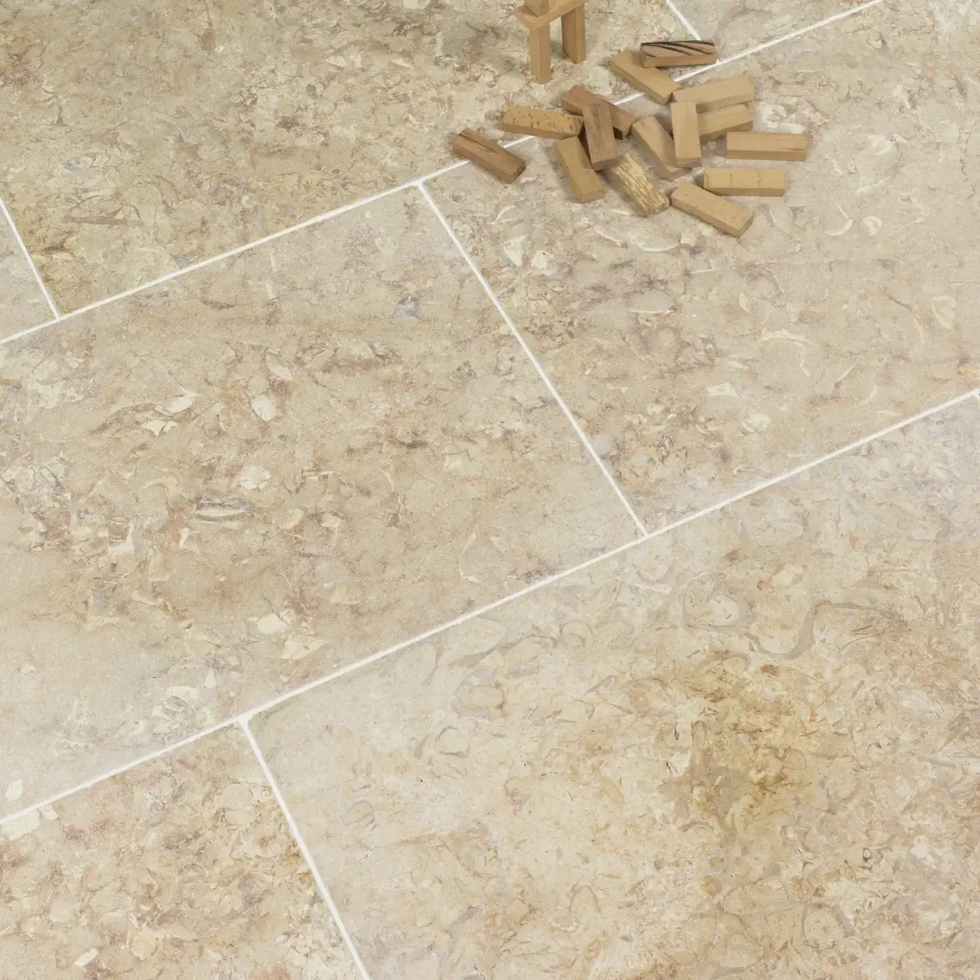 Desert Pearl Limestone Tile Tumbled Edge | Ionic Stone