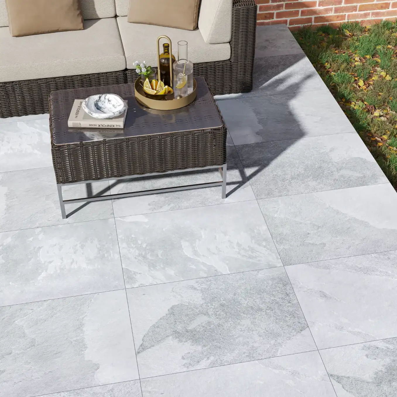 Brazilian Grey Stone Effect Anti Slip R11 Rectified Matt Porcelain Tile ...