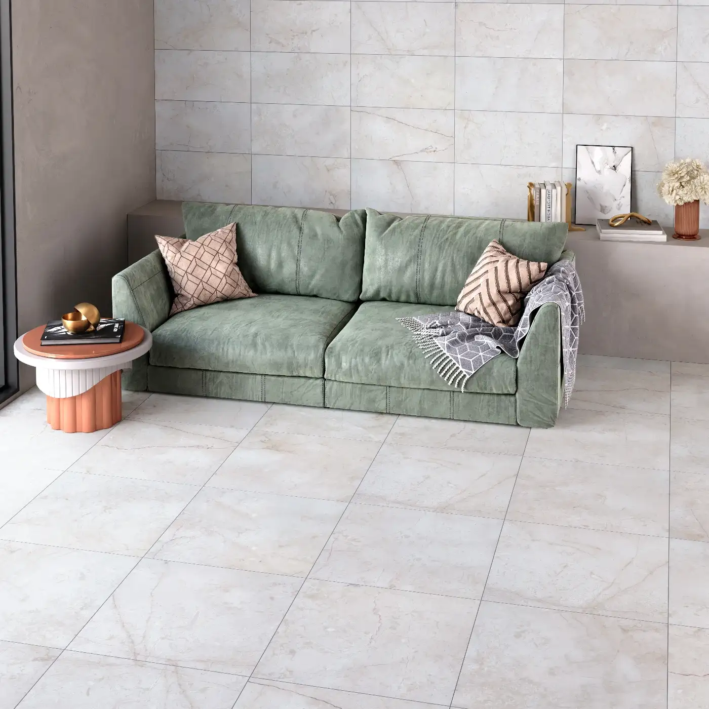 Crema Marfil Beige Marble Tile Honed | Ionic Stone
