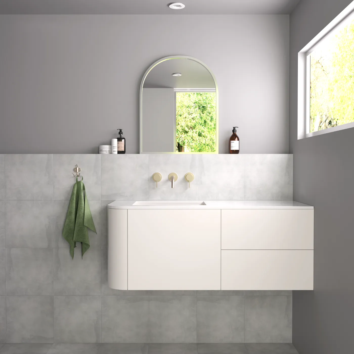 Form Ice Grey Plain Matt Porcelain Tile | Ionic Stone