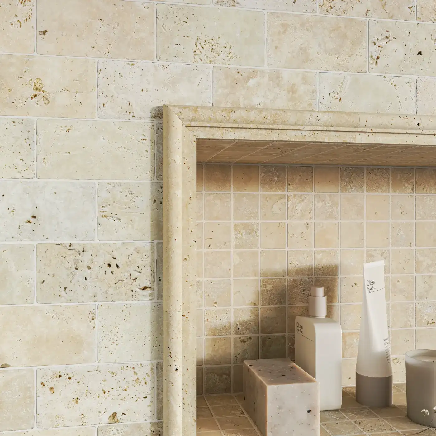 Lydia Classico Travertine Dado Honed Border Tile | Ionic Stone