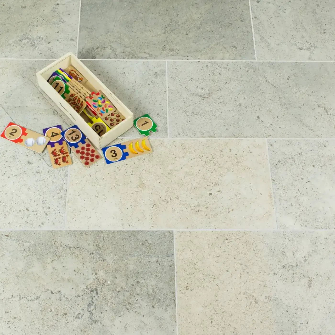 Moleanos Blue Mix Limestone Tile Brushed | Ionic Stone