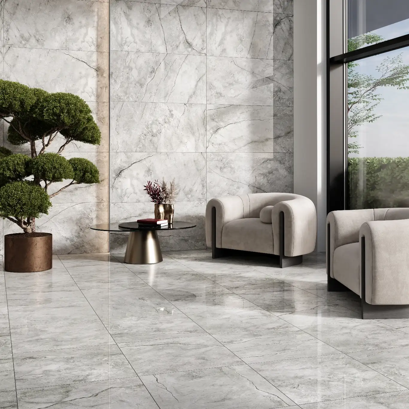 Paradiso Argento Polished Porcelain Tile | Ionic Stone