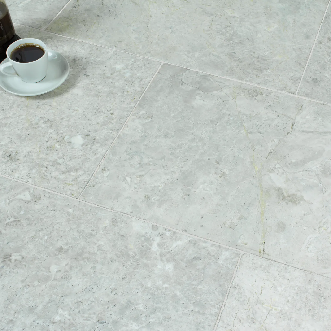 Sky Grey Marble Tile Tumbled Edge | Ionic Stone