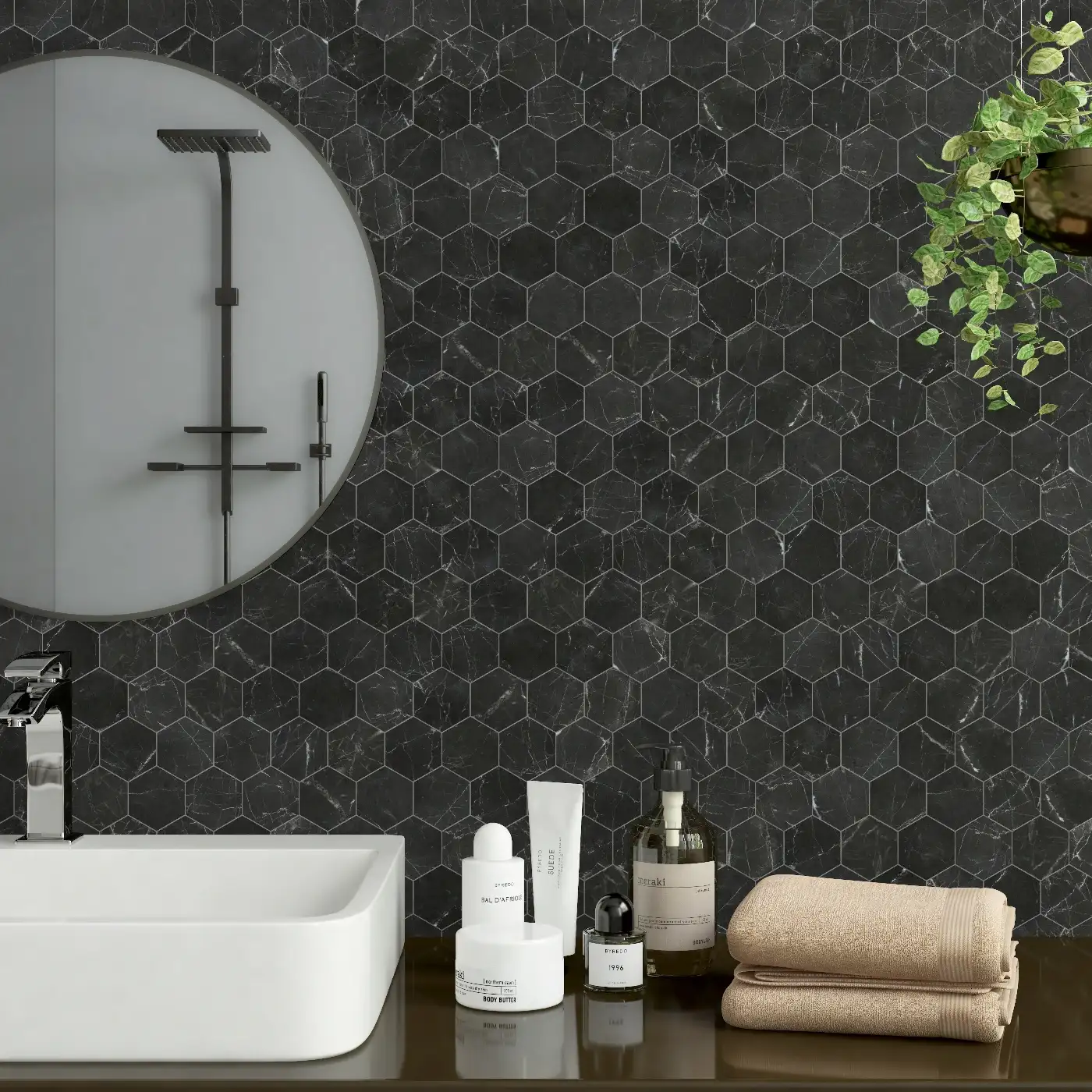 St Laurent Hexagon Marble Mosaic Tile Honed | Ionic Stone